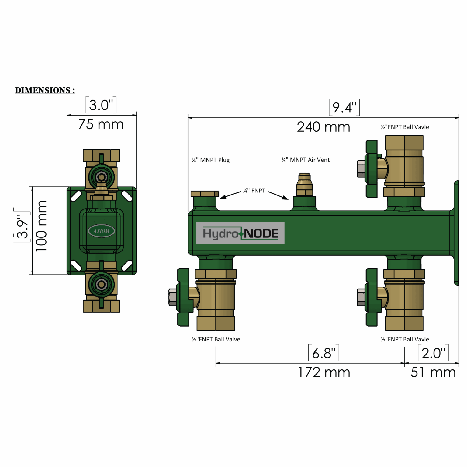 HN-2 : Expansion Tank Wall Bracket (Full Kit) - Axiom Industries